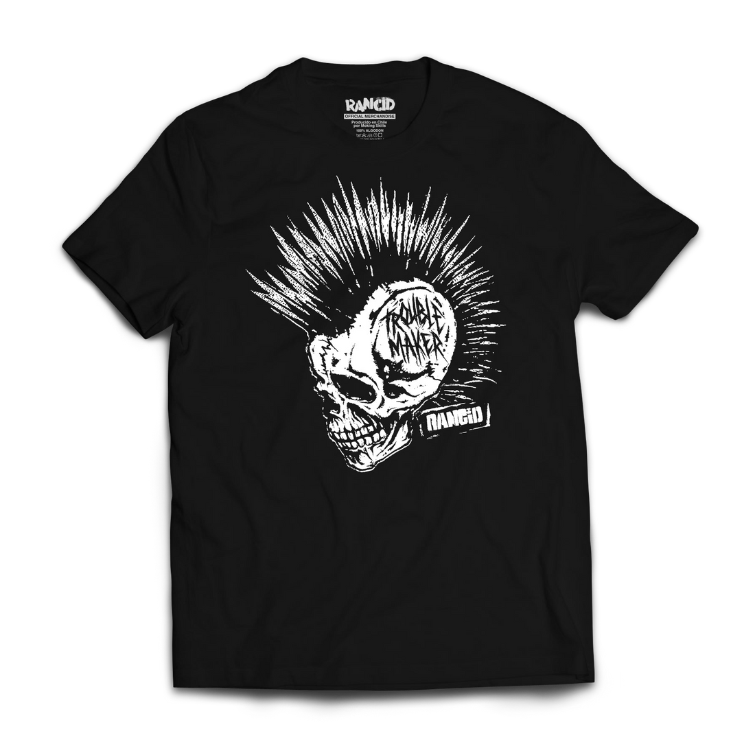 Rancid - Troublemaker Skull - Polera Oficial- Negro – Moking Skills